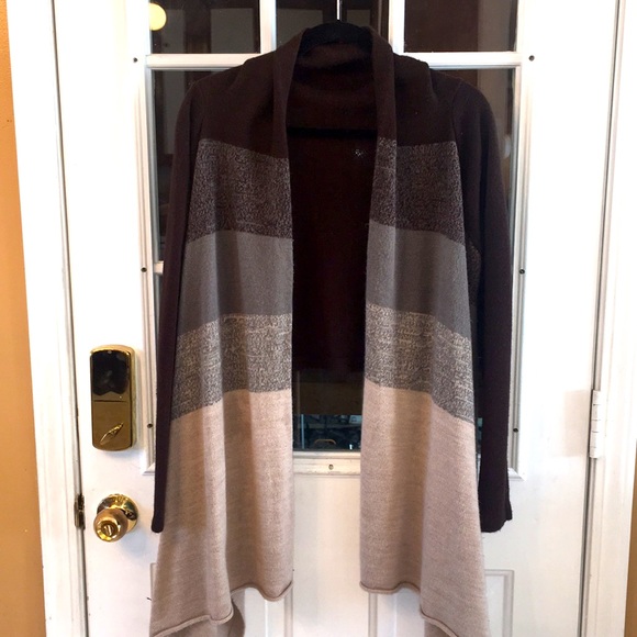 Allison Brittney | Sweaters | Shades Of Brown Knit Duster | Poshmark